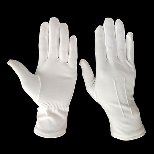 White Nylon Honor 3 Straps Butler Gloves Application